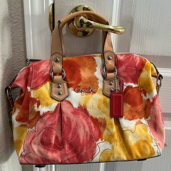 Coach | Bags | Coach Ashley Multicolor Floral Print Satchel Purse Tote ...